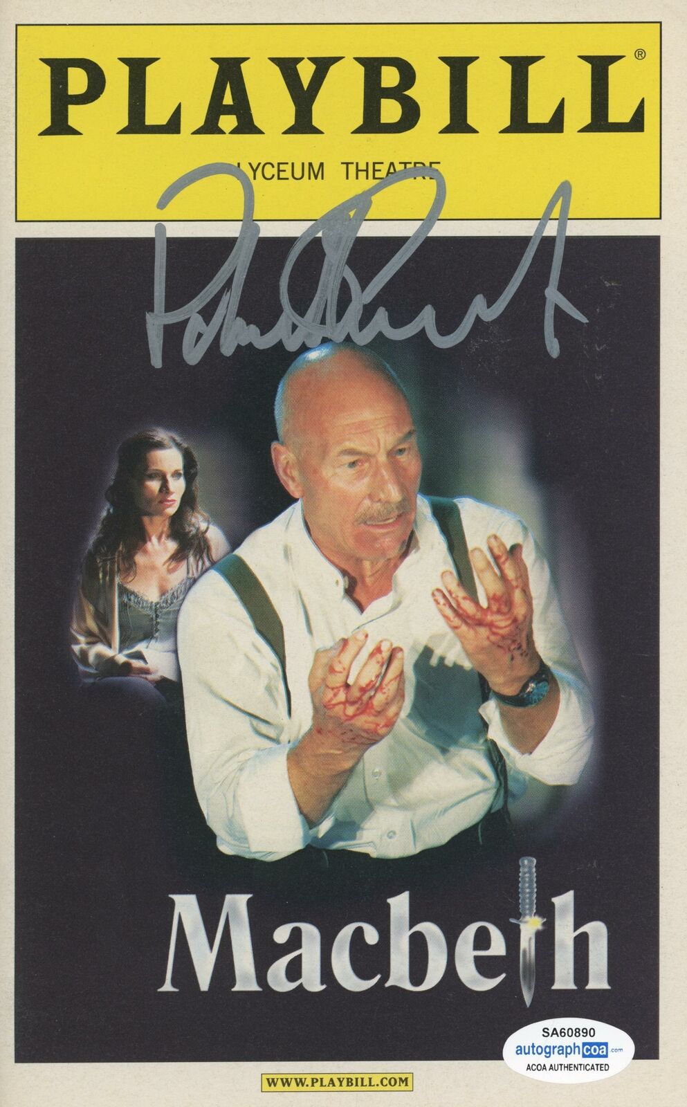 Patrick Stewart "Macbeth" AUTOGRAPH Signed Broadway Playbill ACOA ...