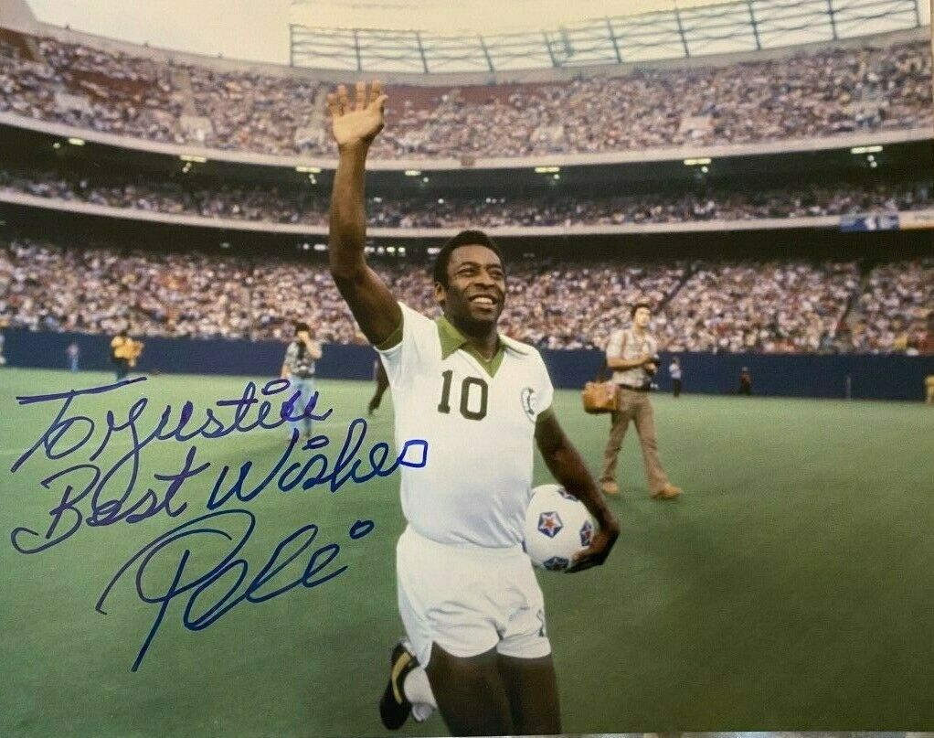 Pele signed autographed 8x10 Photo Soccer Legend Inscription | Autographia