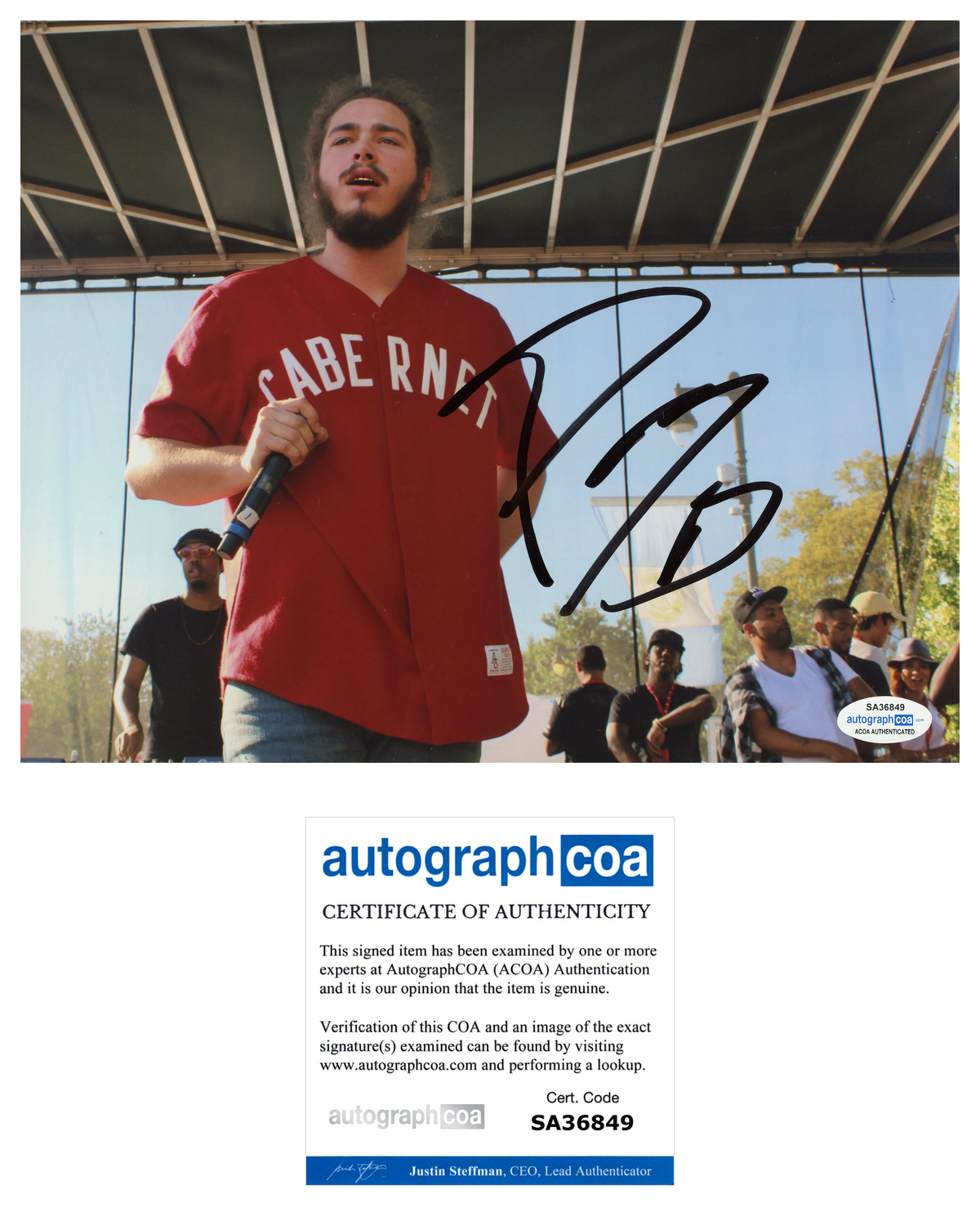 Art & Collectibles Collectibles Post Malone Autograph Signed Photo ...