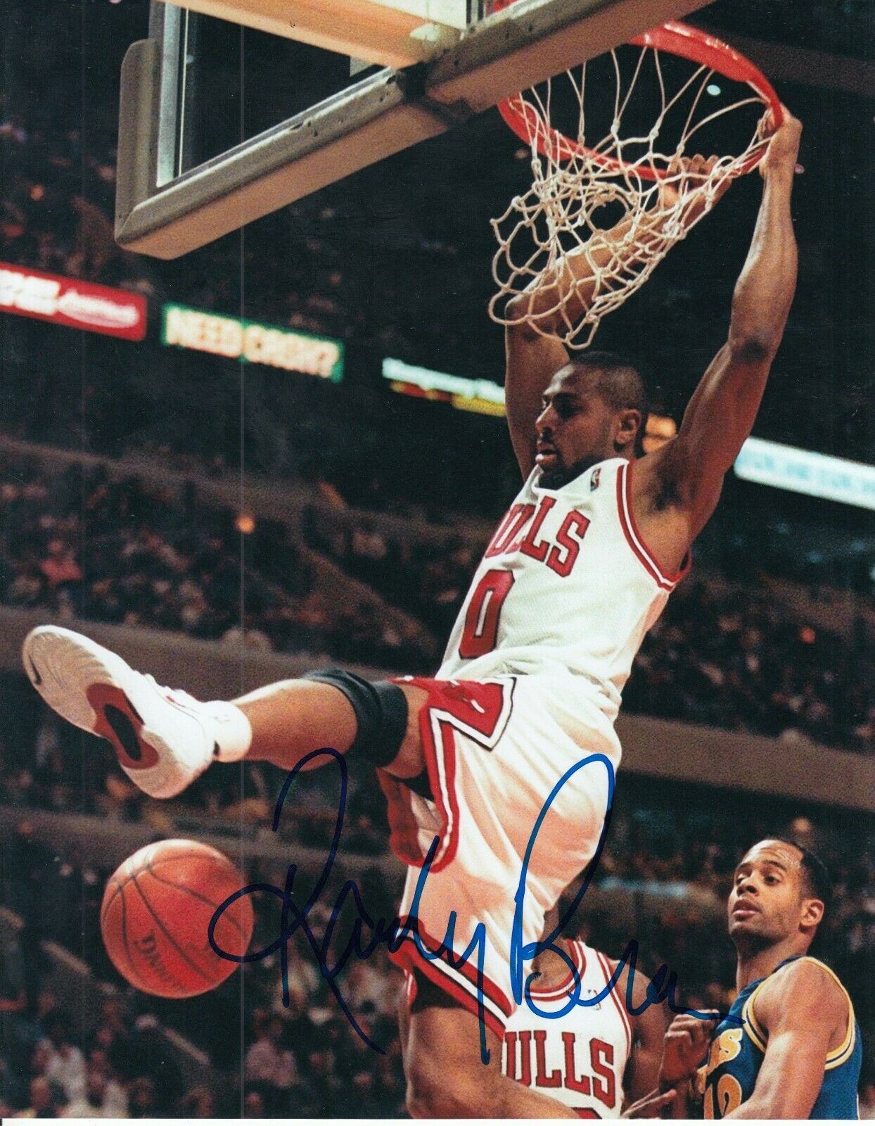 RANDY BROWN signed (CHICAGO BULLS) BASKETBALL *LAST DANCE* 8X10 photo W ...