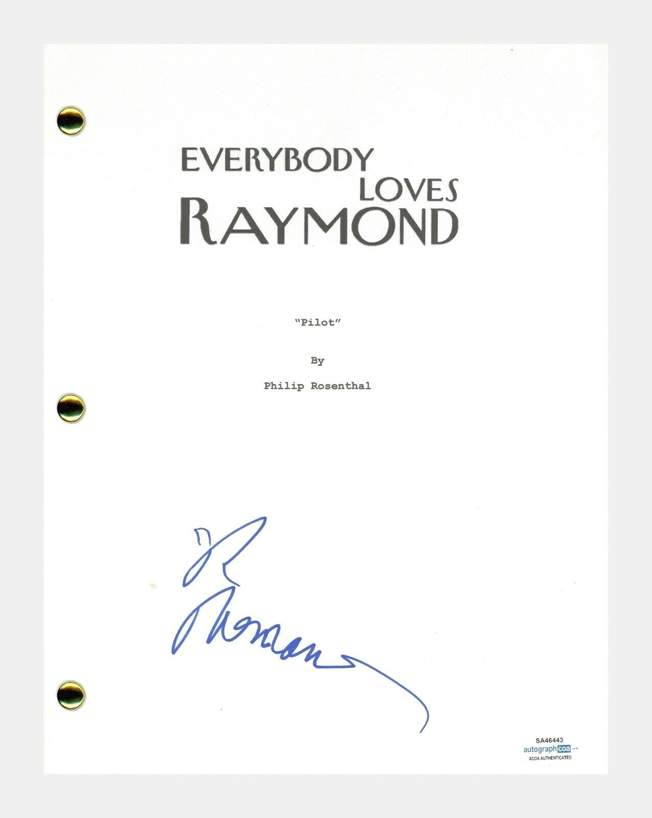 Ray Romano Signed Autograph EVERYBODY LOVES RAYMOND Pilot Script ACOA ...
