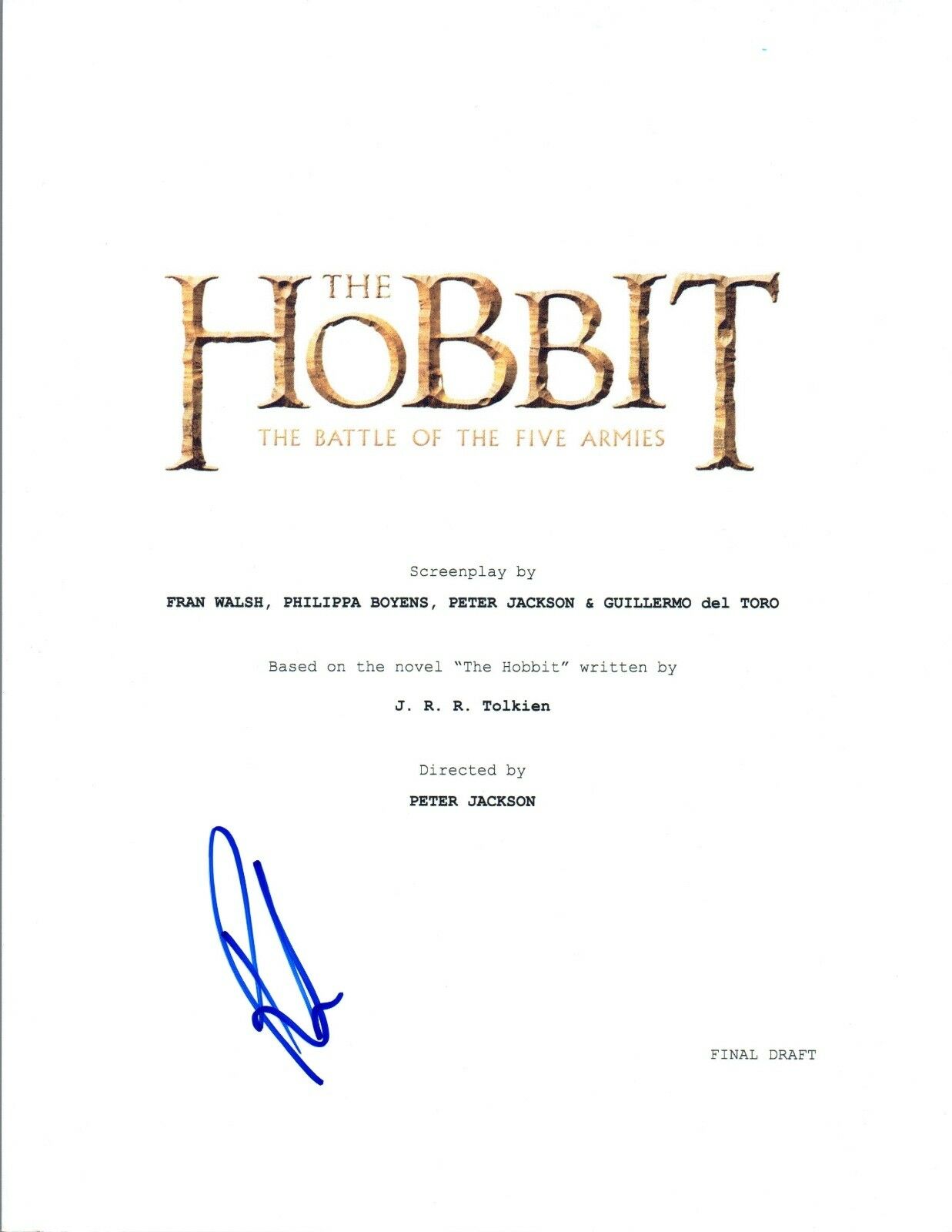 Richard Armitage Signed THE HOBBIT THE BATTLE OF THE FIVE ARMIES Movie ...