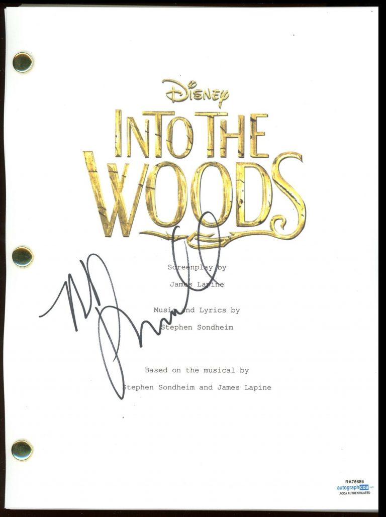Rob Marshall "Into the Woods" AUTOGRAPH Signed Full Script Screenplay ...