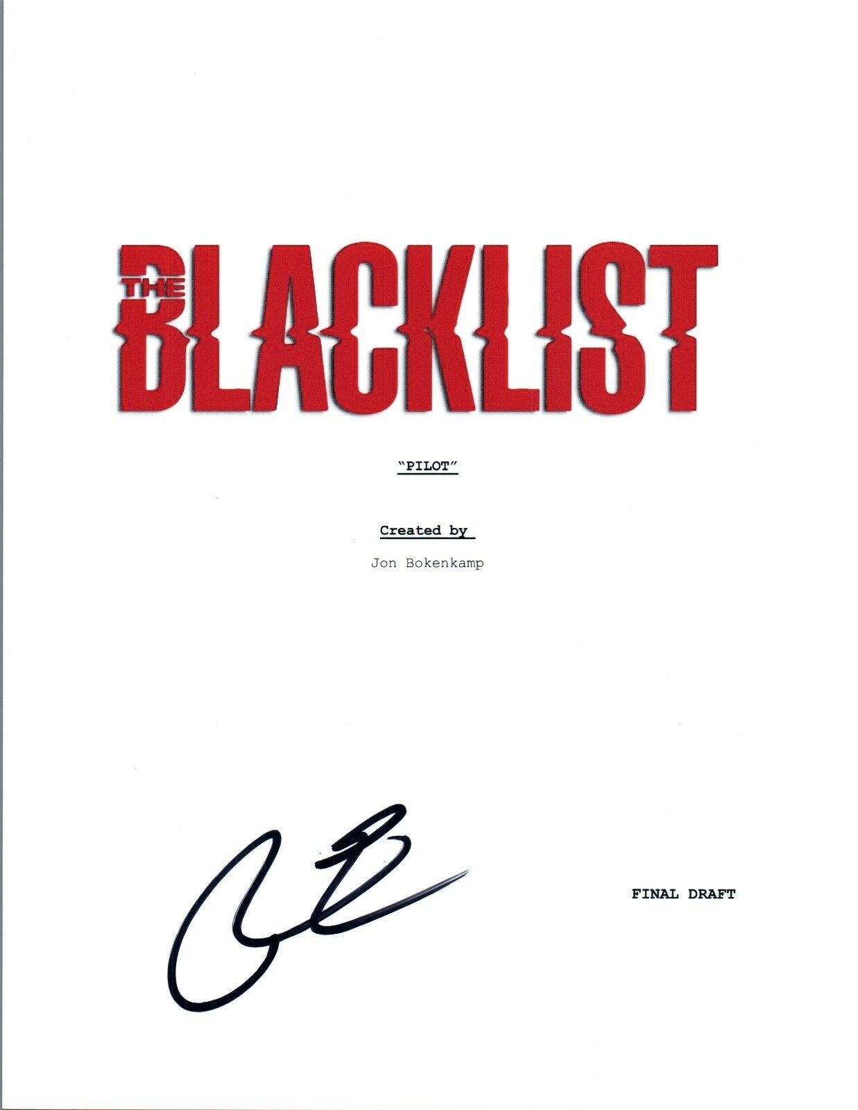 Ryan Eggold Signed Autographed THE BLACKLIST Pilot Episode Script COA ...