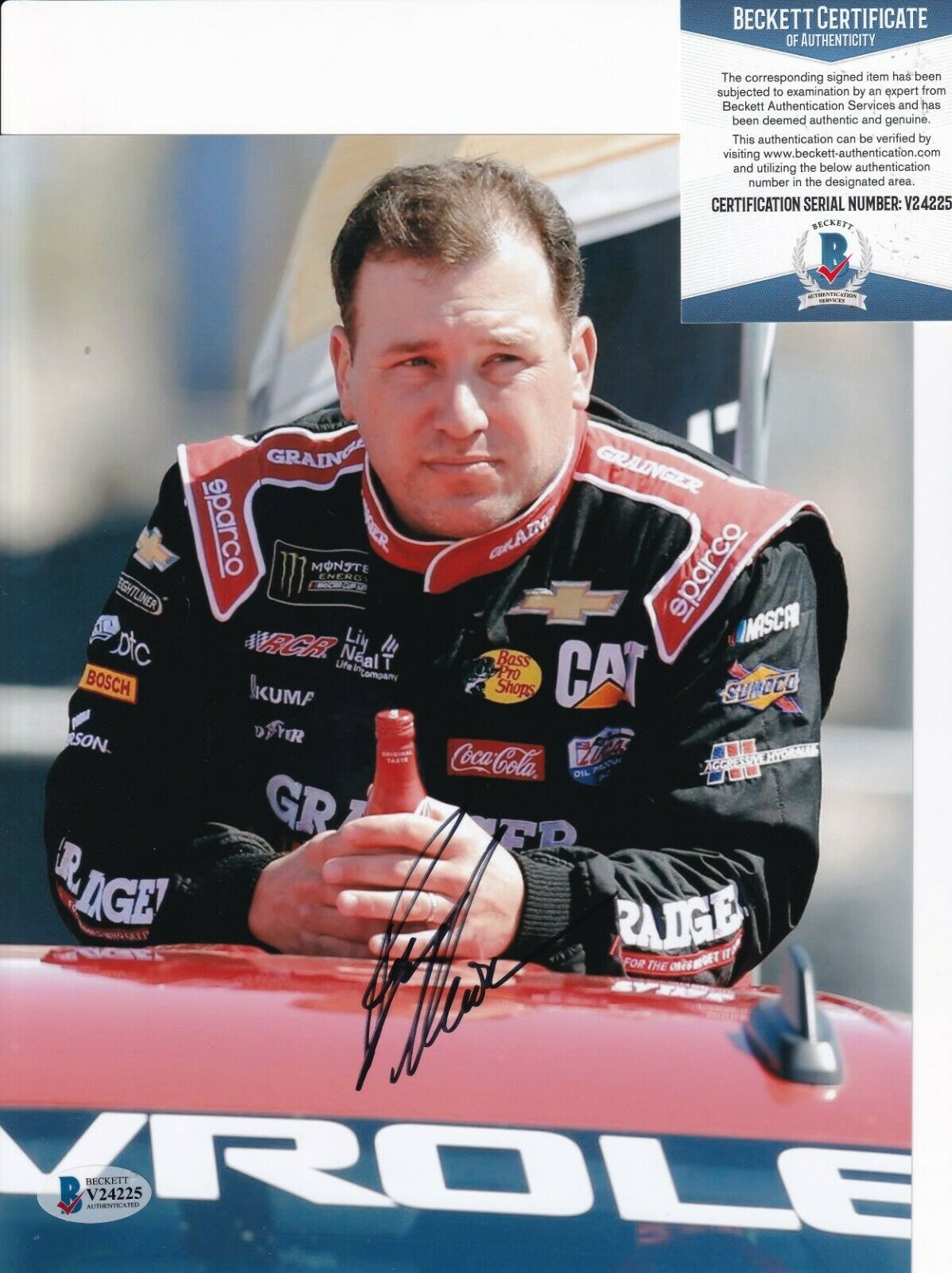 RYAN NEWMAN signed (NASCAR RACING) autographed 8X10 photo BECKETT BAS ...