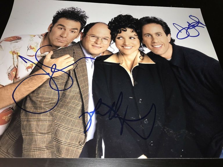 SEINFELD CAST SIGNED AUTOGRAPH 8x10 PHOTO JERRY SEINFELD JULIA LOUIS ...