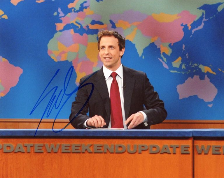 Seth Meyers "Saturday Night Live" AUTOGRAPH Signed 'SNL' 8x10 Photo ...