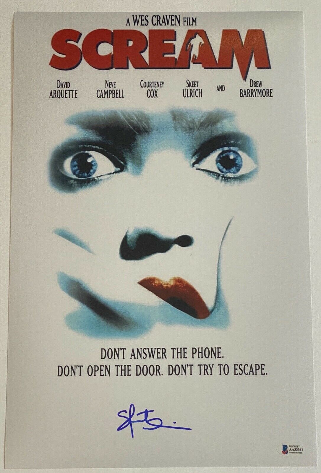 Skeet Ulrich Signed Autographed Scream 11x17 Movie Poster Photo Beckett ...