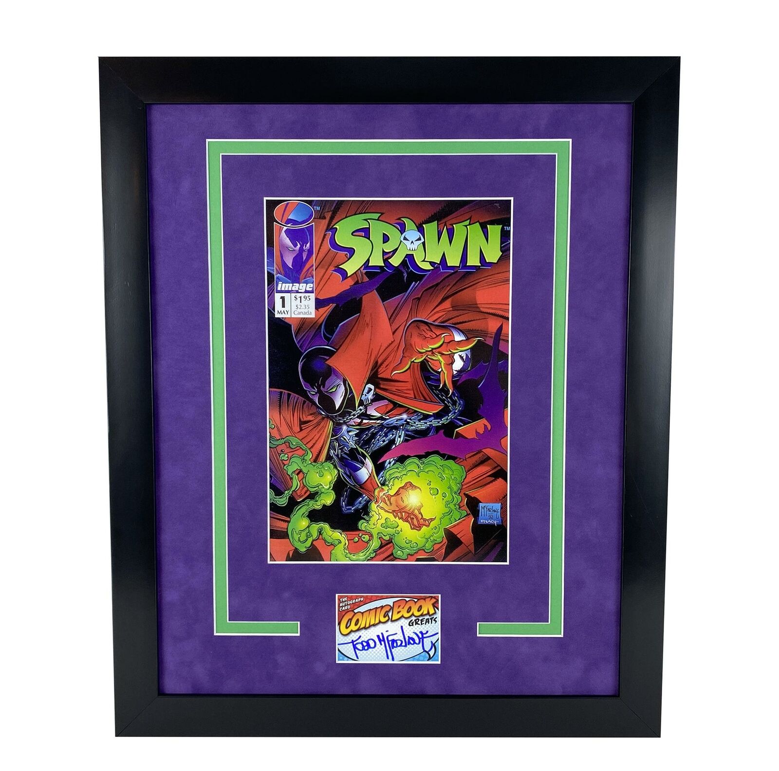 Spawn Todd McFarlane Autographed Signed 16x20 Frame Display Comic ...
