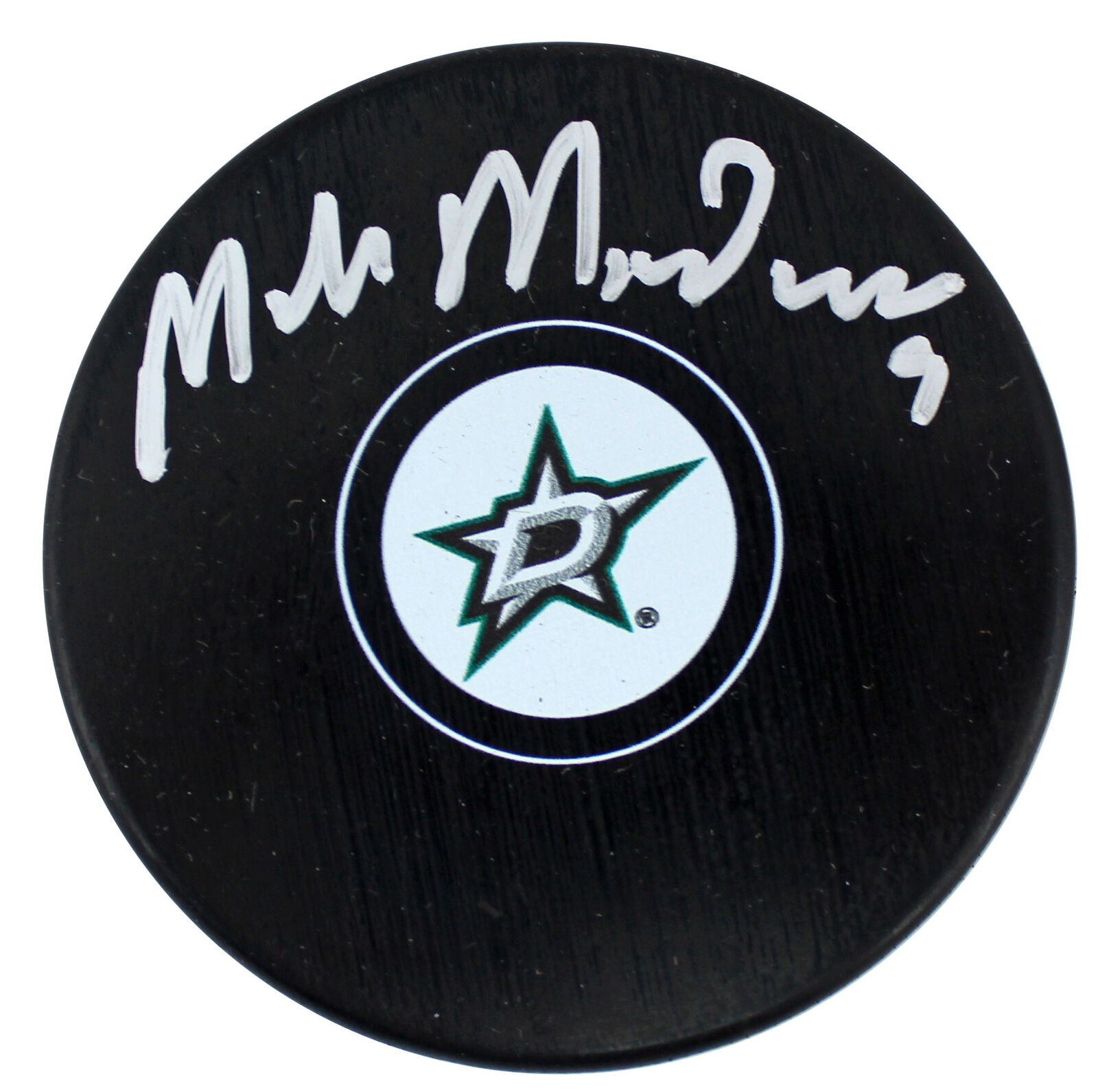 Stars Mike Modano Authentic Signed Dallas Stars Logo Hockey Puck BAS ...