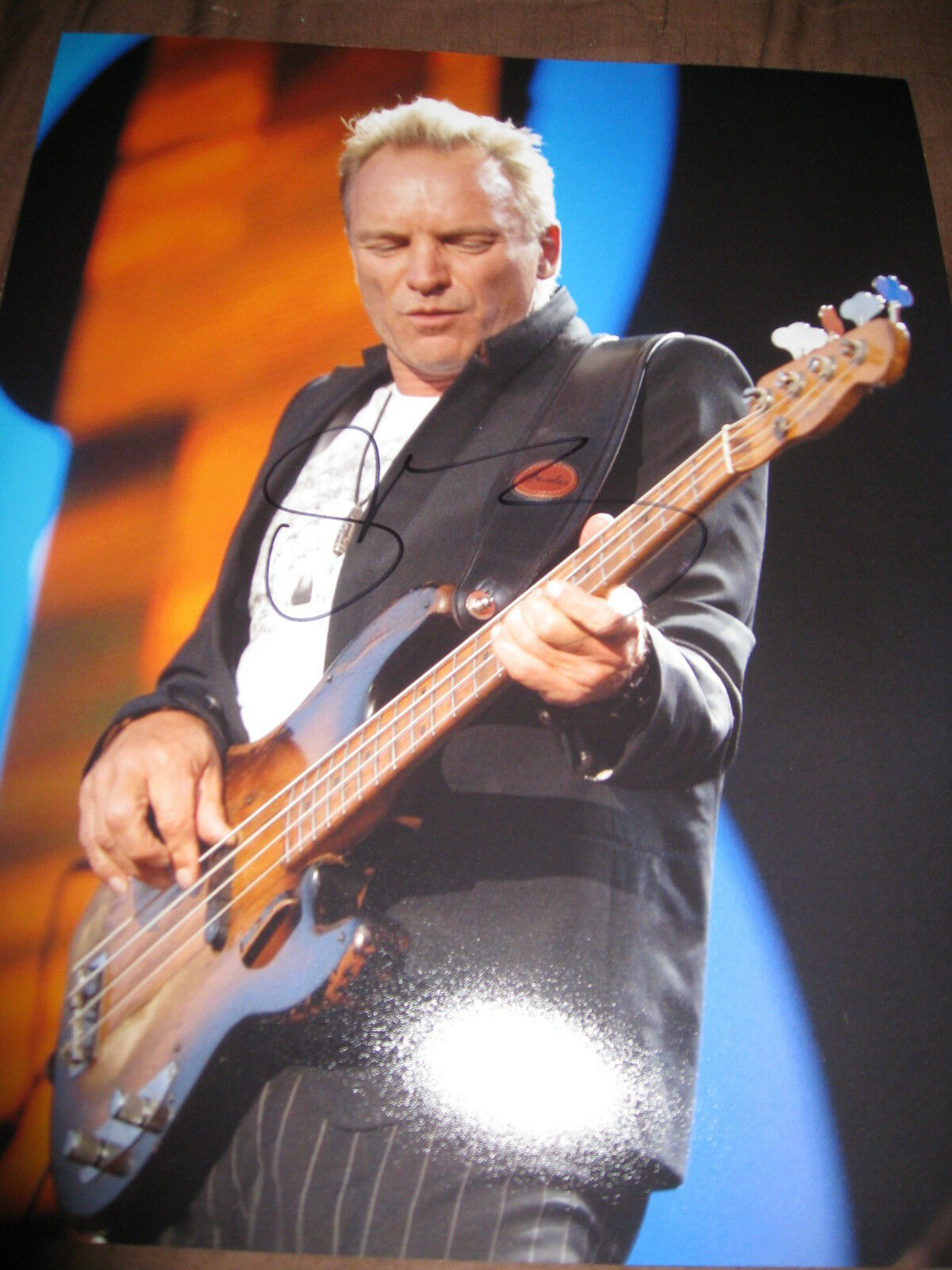 STING SIGNED AUTOGRAPH 11x14 PHOTO THE POLICE IN PERSON PROMO ROCK AND ...