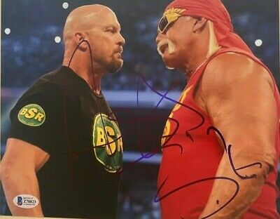 Stone Cold Steve Austin signed autographed 8x10 photo Hulk Hogan WWE ...