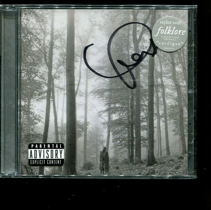 TAYLOR SWIFT signed autographed "FOLKLORE" CD FROM RECORD LABEL SEALED ...