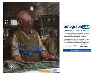 Tim Rose "Star Wars" AUTOGRAPH Signed 'Admiral Ackbar' 8x10 Photo C ...