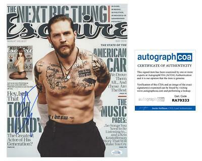 Tom Hardy Autograph Signed 11x14 Photo Shirtless Hot Sexy Tattoos ...