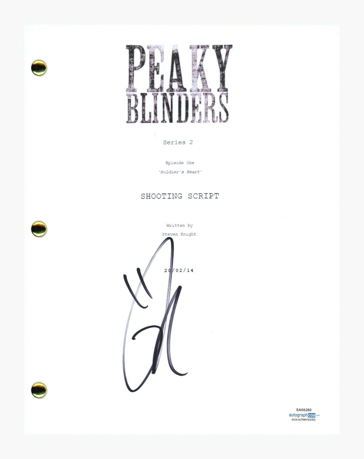 Tom Hardy Signed Autographed Peaky Blinders Series 2 Pilot Script ACOA ...