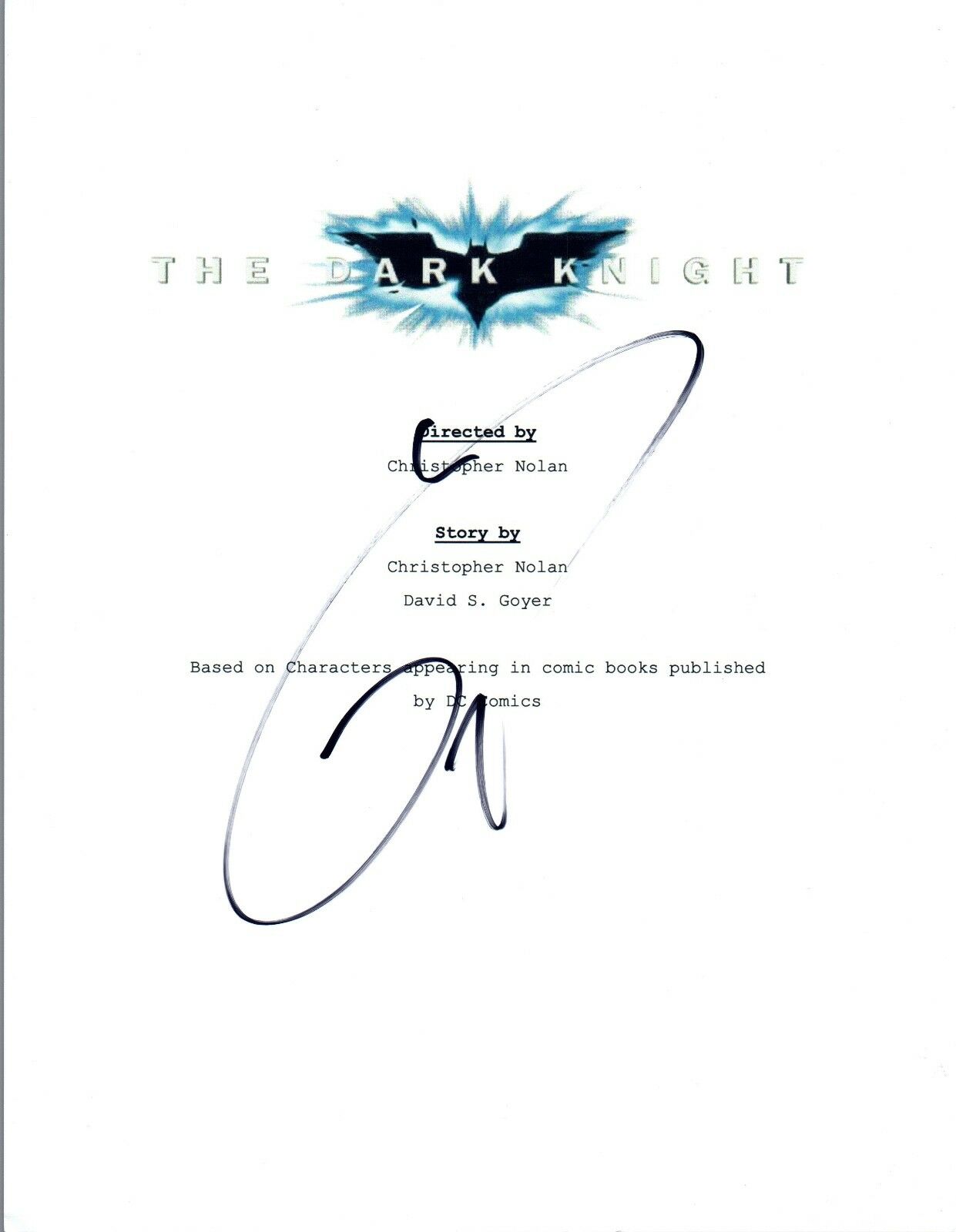 Tom Hardy Signed Autographed THE DARK NIGHT Movie Script COA VD ...