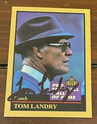 Tom Landry signed autographed 1991 Enor Hall of Fame Card | Autographia