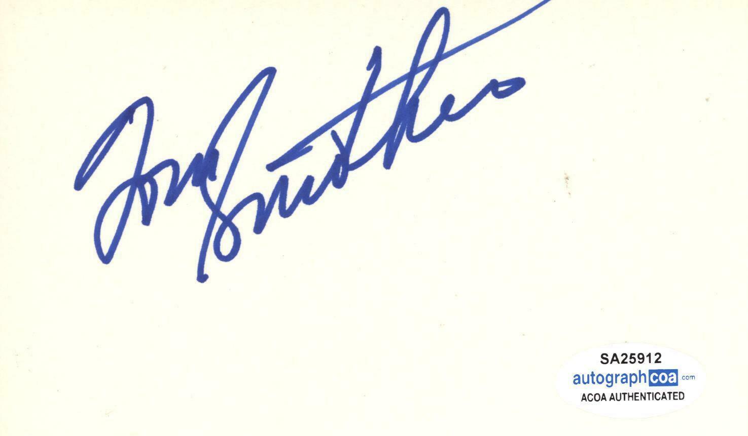 Tom Smothers Brothers Autographed Signed Index Card ACOA Collectible ...