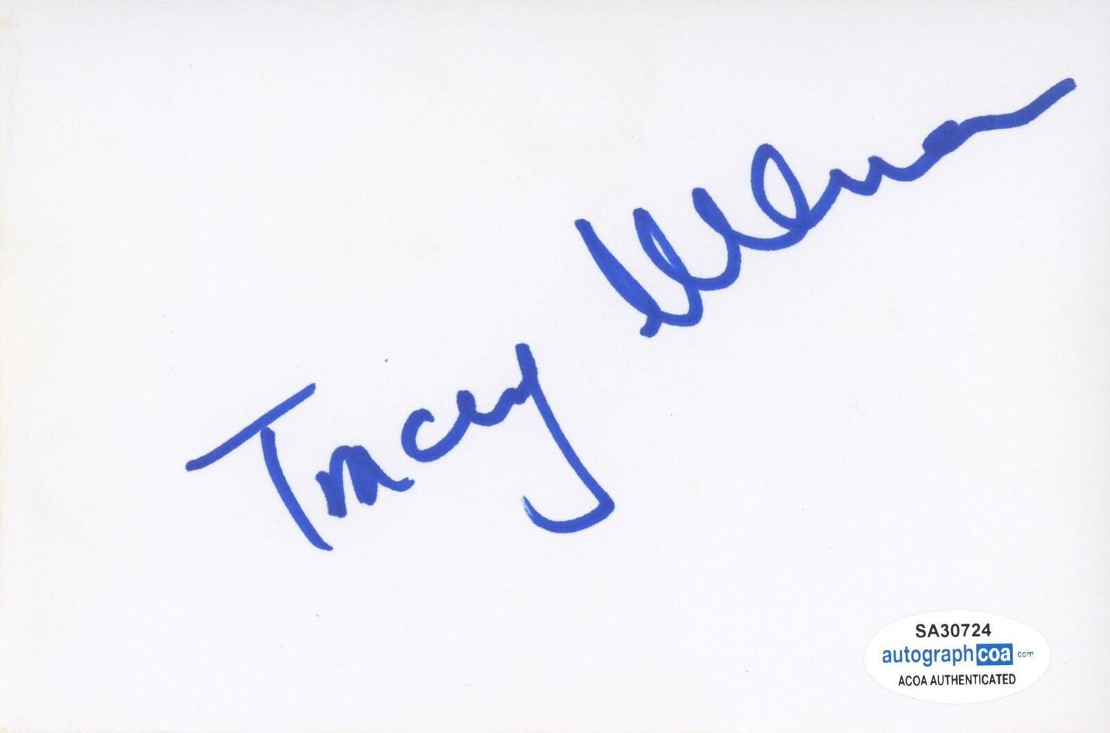 Tracey Ullman Autographed Signed Index Card ACOA Collectible ...