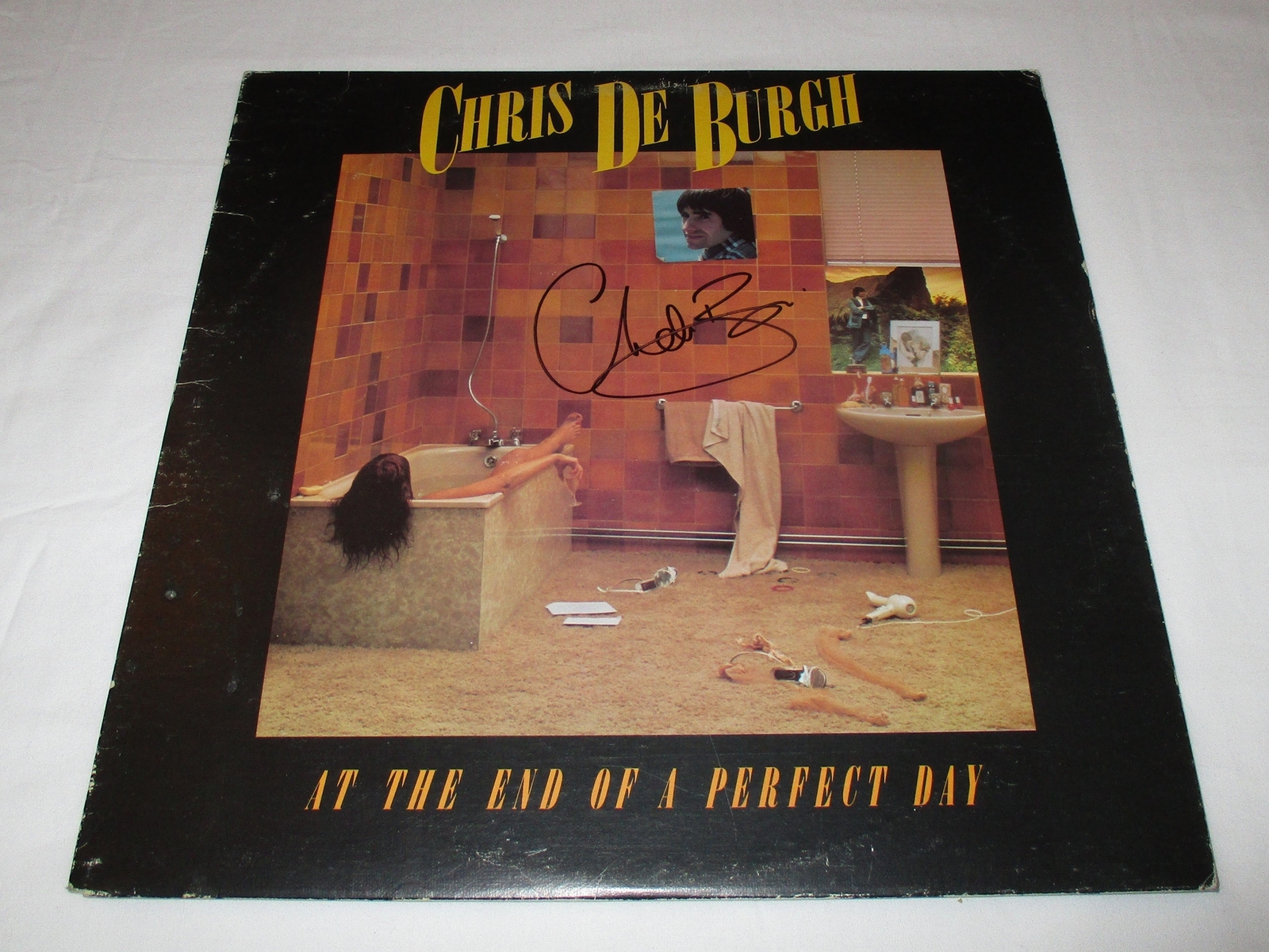 CHRIS DE BURGH SIGNED AT THE END OF A PERFECT DAY VINYL RECORD ...