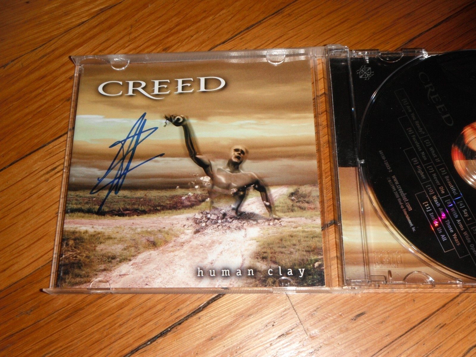 SCOTT STAPP CREED LEAD SINGER SIGNED HUMAN CLAY CD COVER | Autographia