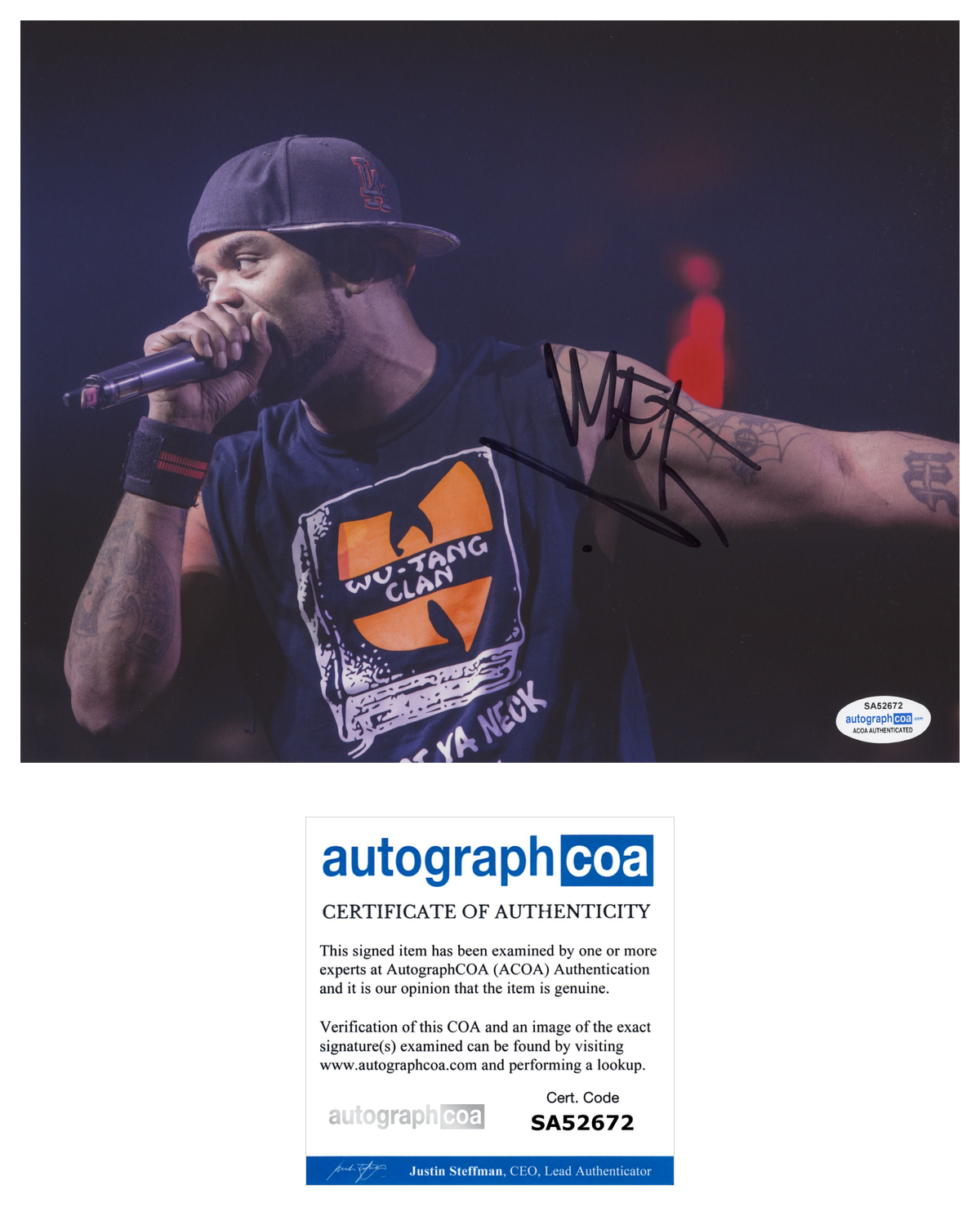 Method Man Signed Autographed 8x10 Photo WU TANG CLAN Hip Hop Rapper ...