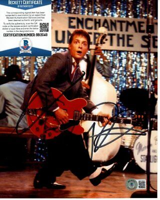 MICHAEL J. FOX signed 8x10 BACK TO THE FUTURE MARTY MCFLY photo Beckett ...