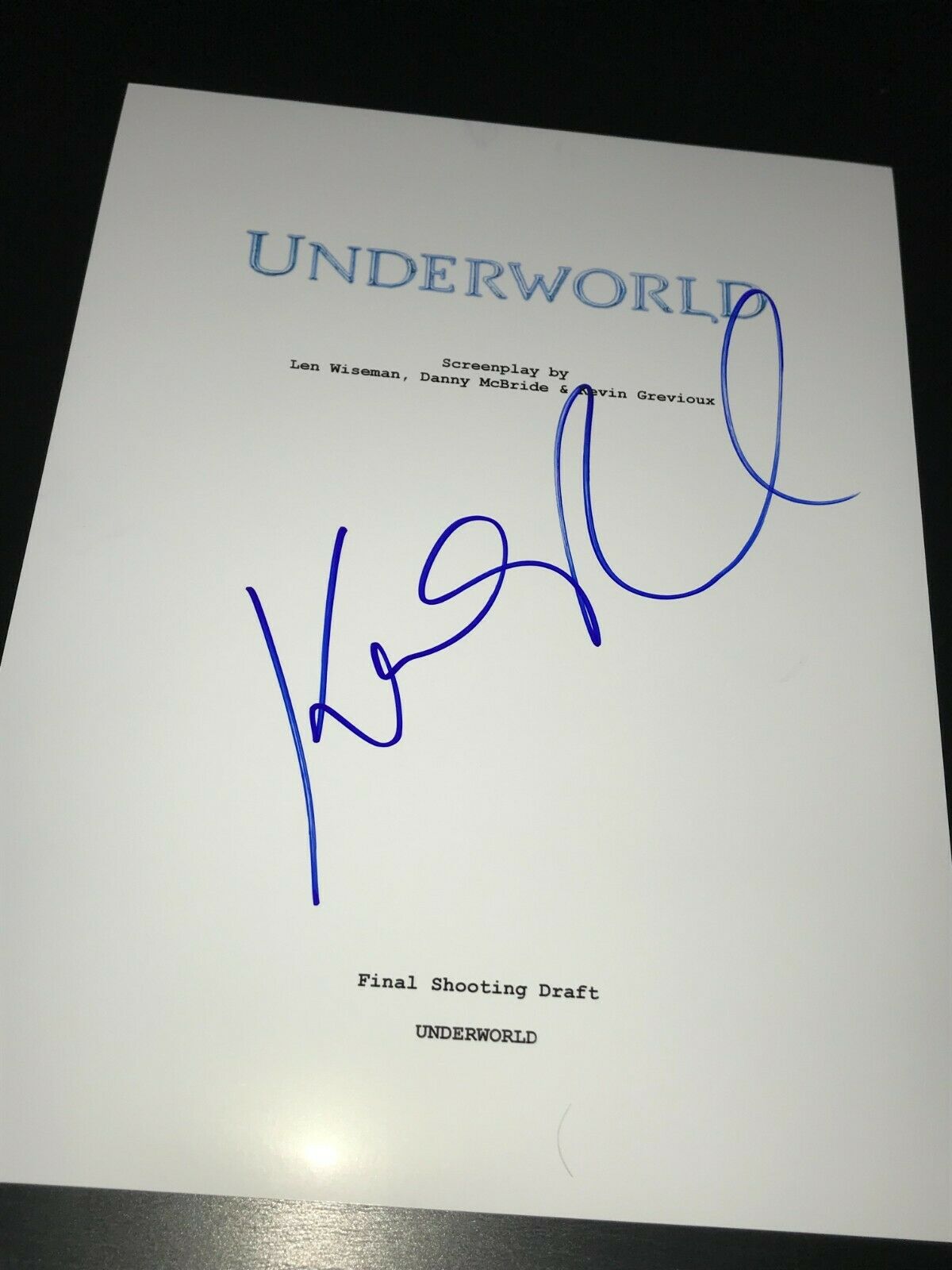 KATE BECKINSALE SIGNED AUTOGRAPH MOVIE SCRIPT UNDERWORLD FULL PAGES ...