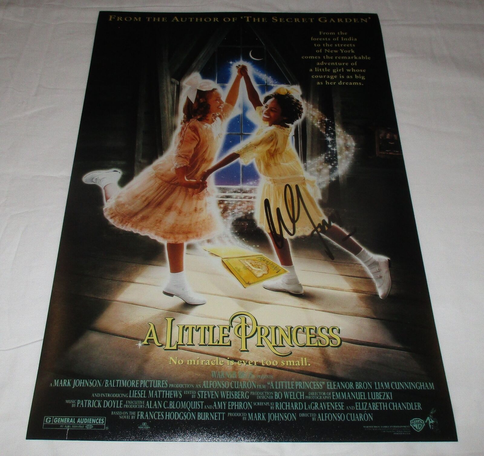 ALFONSO CUARON SIGNED A LITTLE PRINCESS 12X18 MOVIE POSTER | Autographia