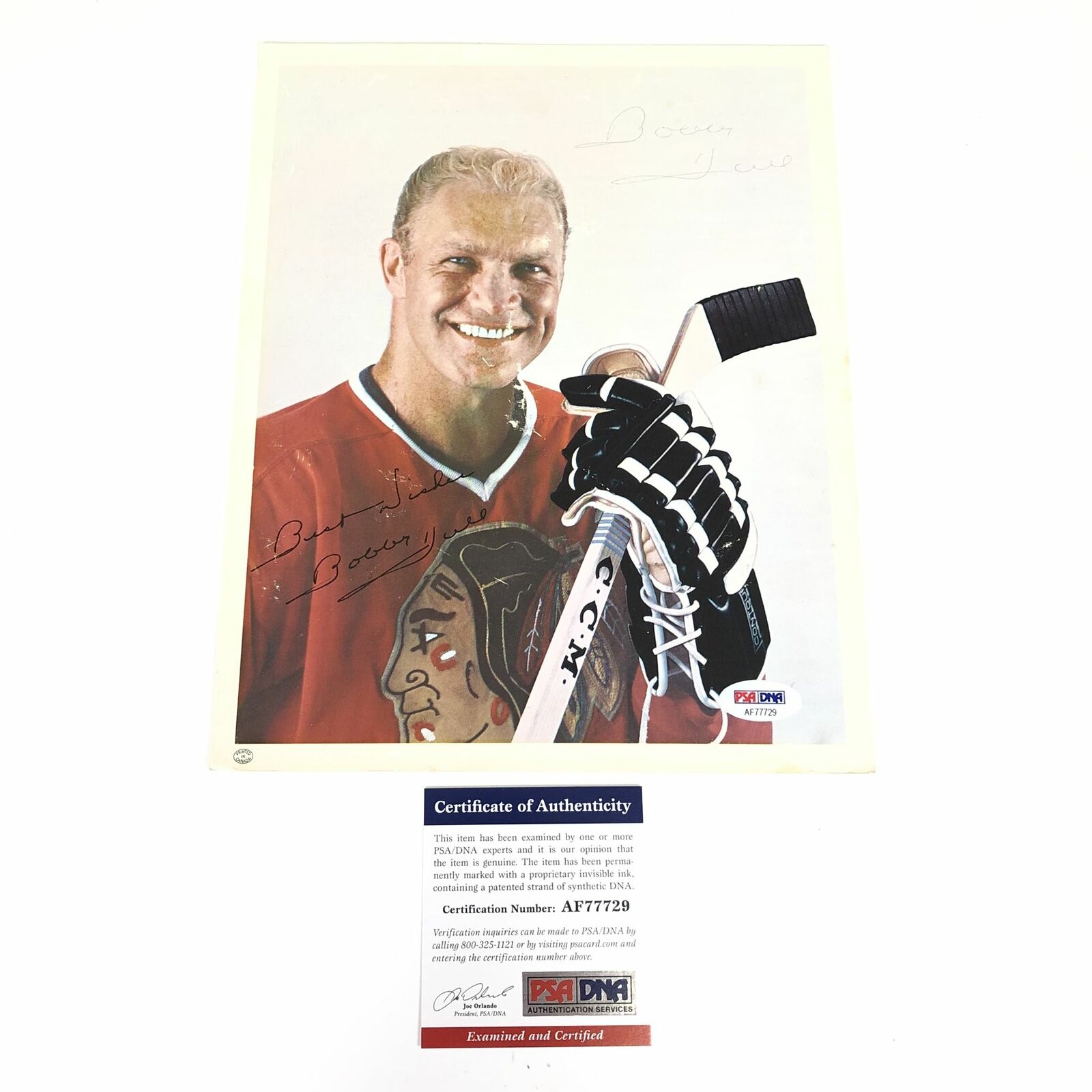 Bobby Hull signed vintage 8x10 photo PSA/DNA Chicago Black Hawks ...