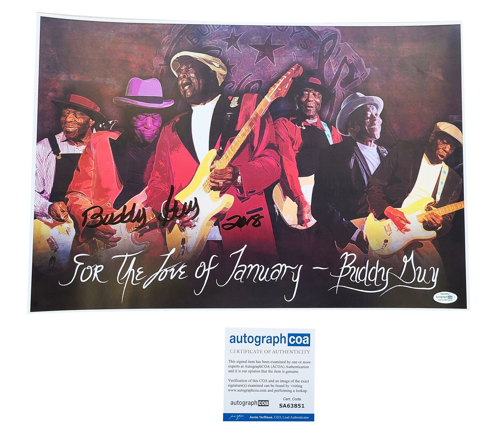 Buddy Guy Autographed Signed 13x19 Photo Poster ACOA | Autographia