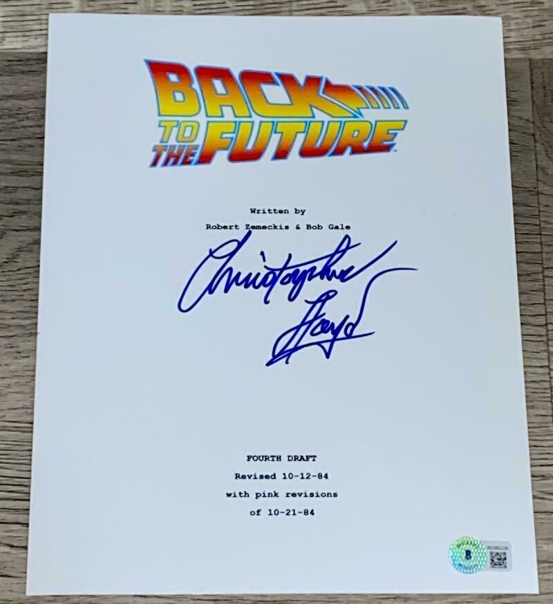 CHRISTOPHER LLOYD SIGNED AUTOGRAPH "BACK TO THE FUTURE" MOVIE SCRIPT ...