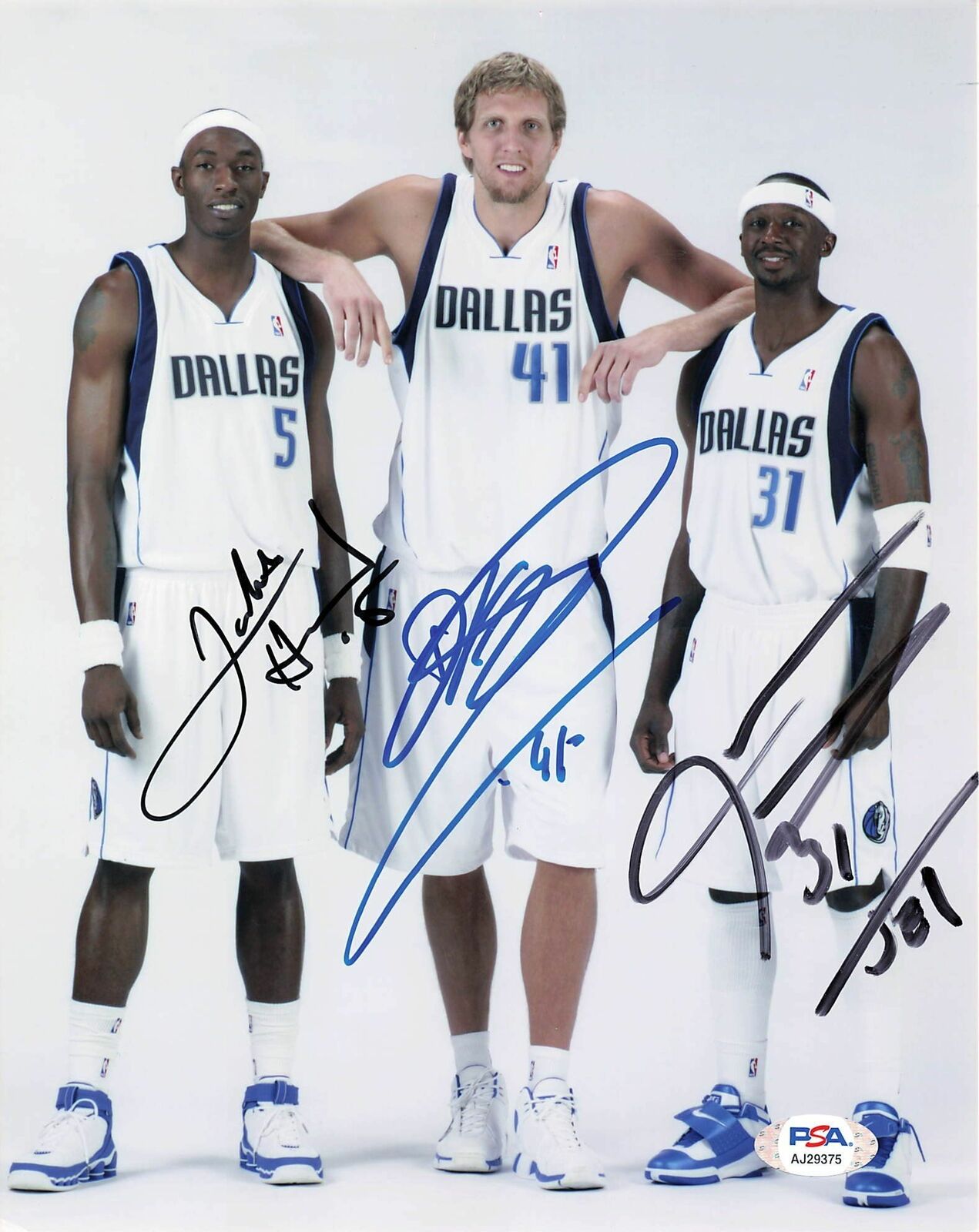 Dirk Nowitzki JOSH HOWARD JASON TERRY signed 8x10 photo PSA/DNA Dallas ...