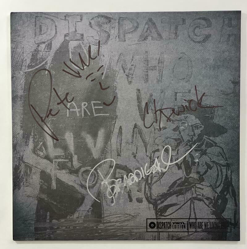 DISPATCH BAND SIGNED AUTOGRAPH ALBUM VINYL RECORD - WHO ARE WE LIVING ...