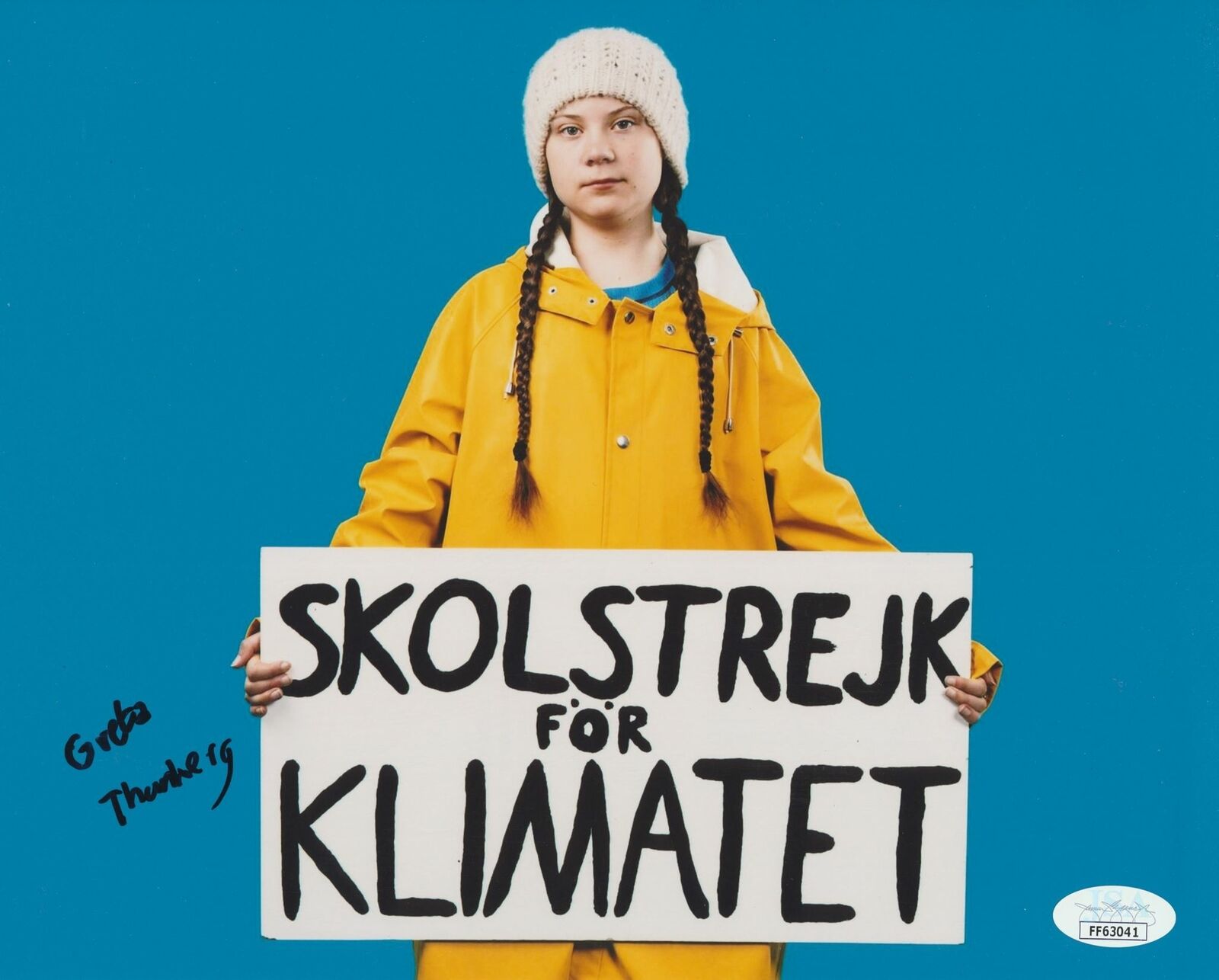 GRETA THUNBERG SIGNED CLIMATE CHANGE ACTIVIST 8X10 PHOTO JSA | Autographia