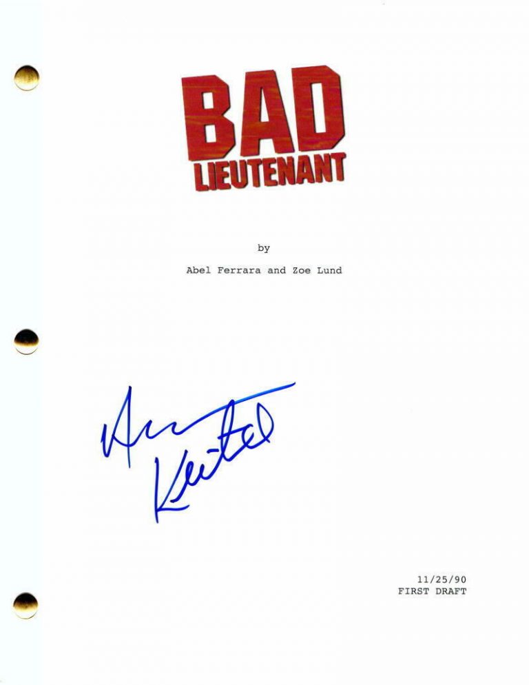HARVEY KEITEL SIGNED AUTOGRAPH BAD LIEUTENANT FULL MOVIE SCRIPT - ABEL ...