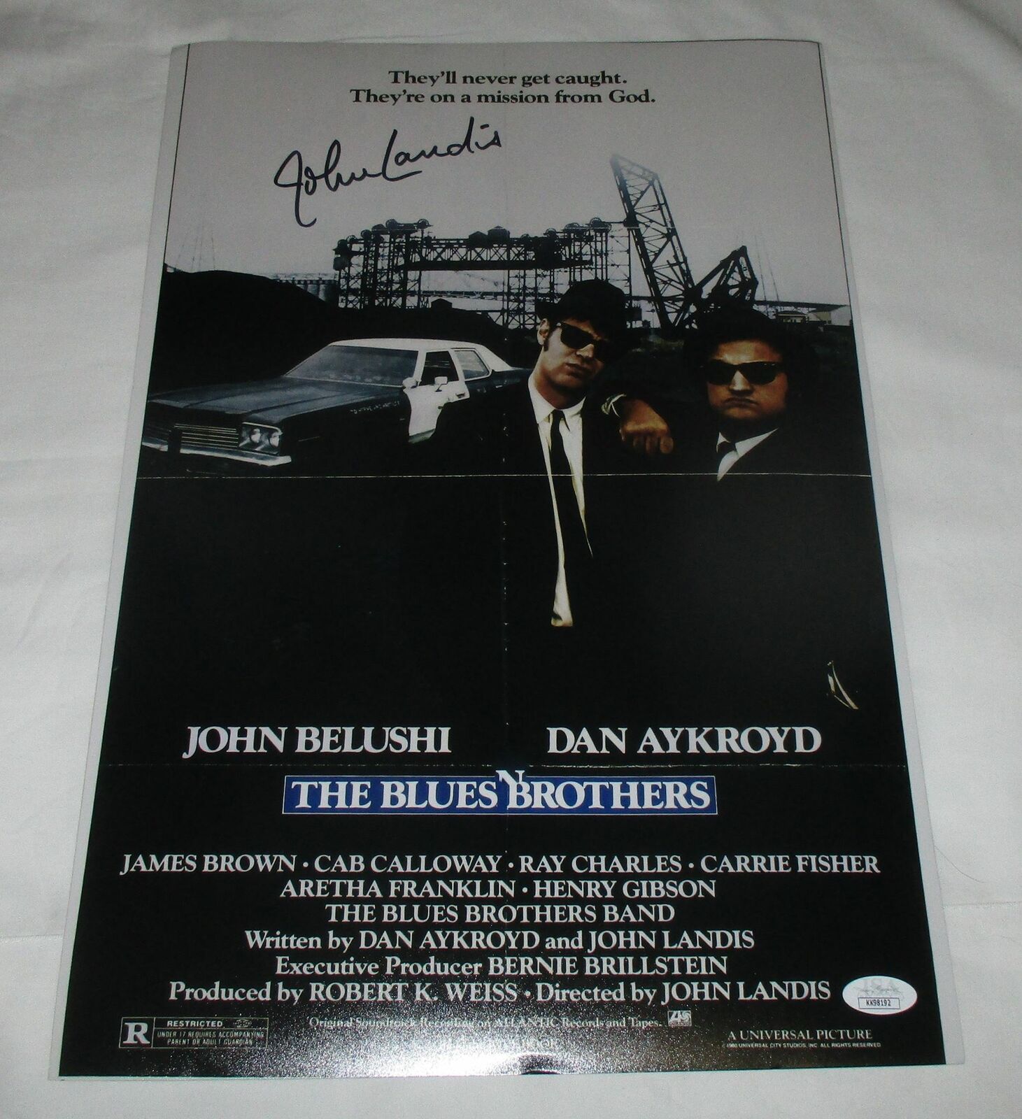 JOHN LANDIS SIGNED THE BLUES BROTHERS 12X18 MOVIE POSTER JSA | Autographia