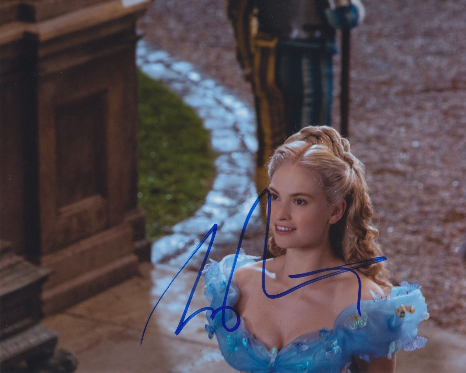 LILY JAMES SIGNED CINDERELLA 8X10 PHOTO | Autographia LILY JAMES SIGNED CINDERELLA 8X10 PHOTO | Autographia