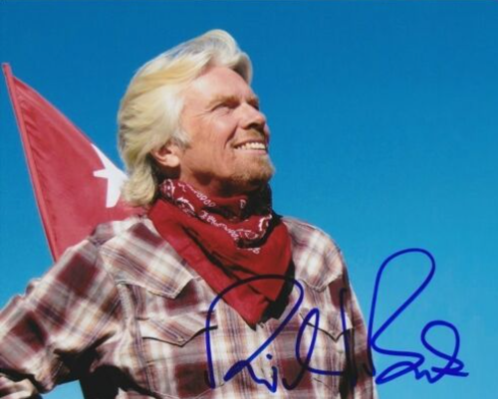 RICHARD BRANSON SIGNED AUTOGRAPH 8x10 PHOTO - FIRST COMMERCIAL ...
