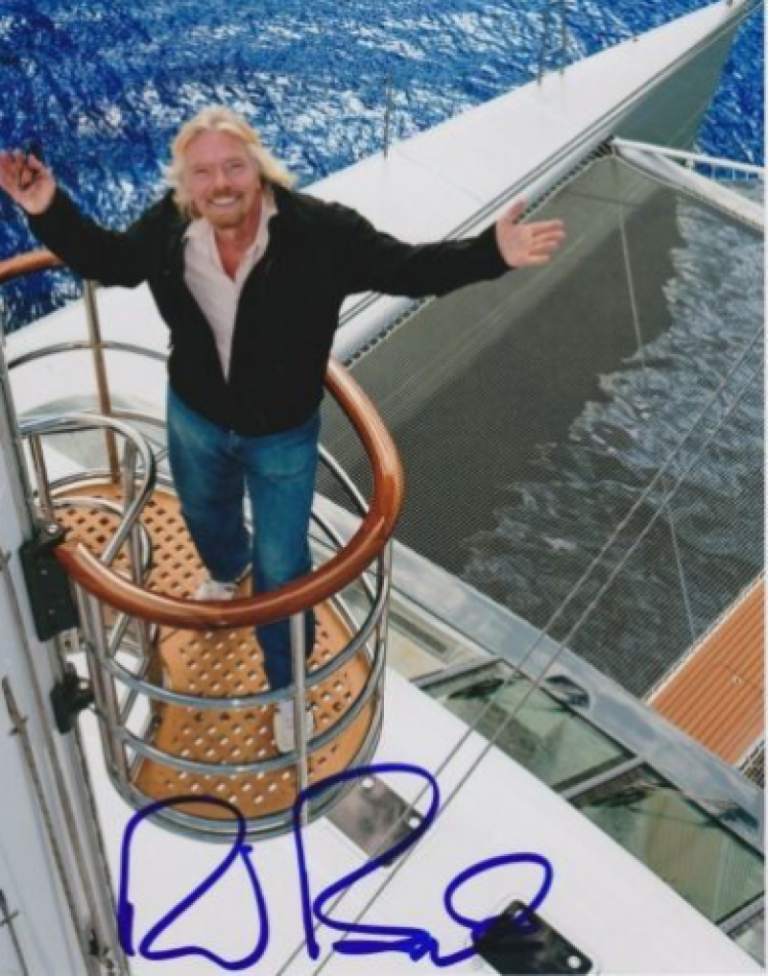 RICHARD BRANSON SIGNED AUTOGRAPH 8x10 PHOTO - VIRGIN GALACTIC ATLANTIC ...
