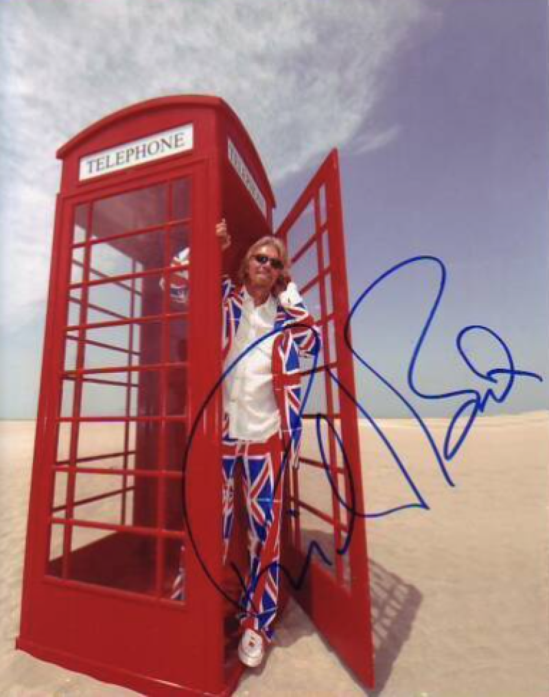 RICHARD BRANSON SIGNED AUTOGRAPH 8x10 PHOTO - VIRGIN GALACTIC SPACE ...