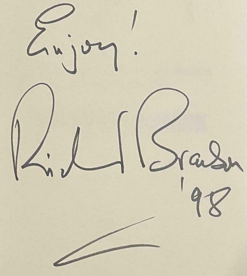 RICHARD BRANSON SIGNED AUTOGRAPH CUT - VIRGIN GALACTIC CEO, SPACE ...