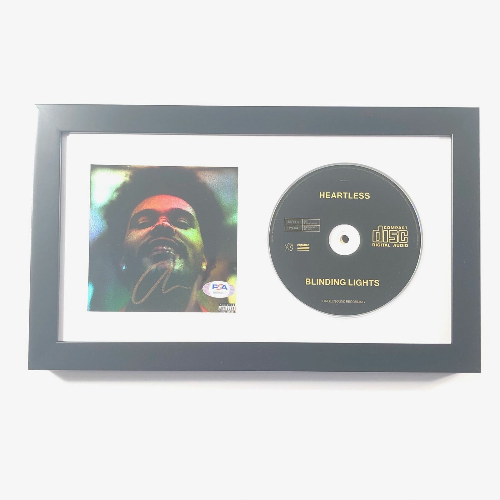 The Weeknd signed Album CD Cover Framed PSA/DNA Autographed Heartless ...