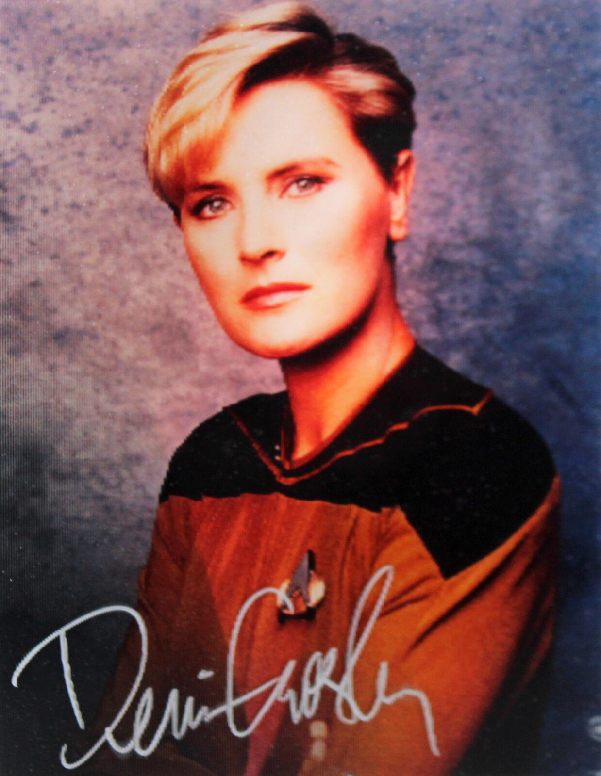 Denise Crosby Star Trek The Next Generation Signed 8x10 Holographic