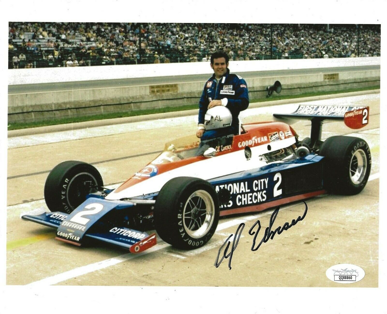 Al Unser Sr. Indy 500 signed Racing 8x10 photo autographed Big Al 8 JSA ...