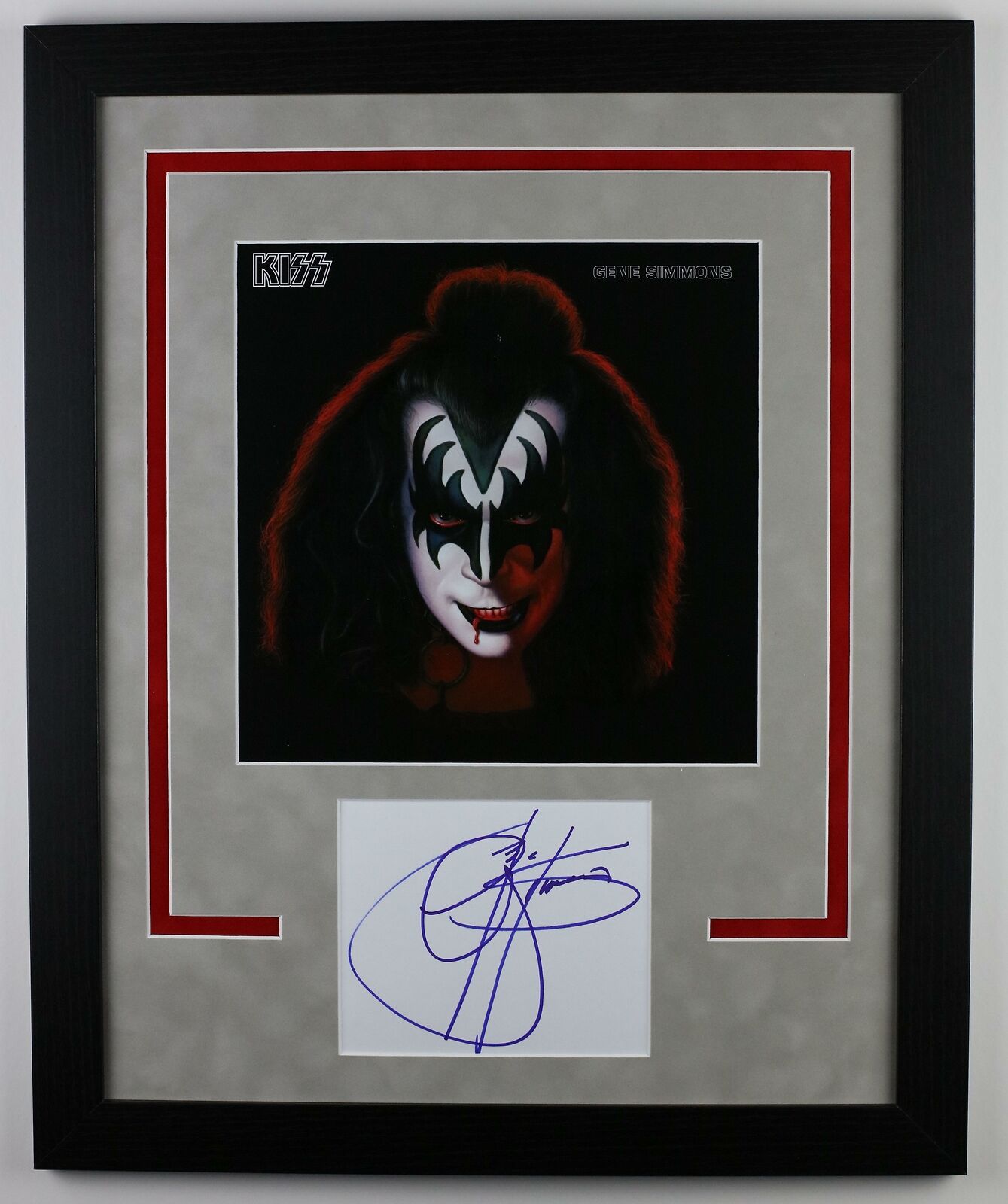 Gene Simmons "KISS" AUTOGRAPH Signed Photo Custom Framed 16x20 Display ...
