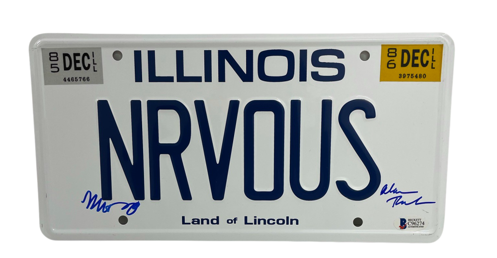 MATTHEW BRODERICK ALAN RUCK FERRIS BUELLER DAY OFF SIGNED LICENSE PLATE ...