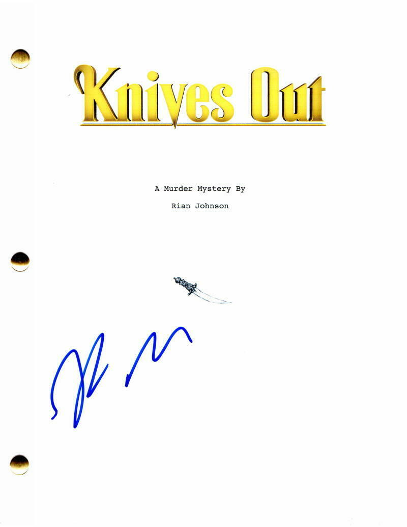RIAN JOHNSON SIGNED AUTOGRAPH KNIVES OUT FULL MOVIE SCRIPT - ANA DE ...