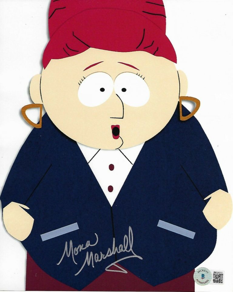 MONA MARSHALL AUTOGRAPHED SIGNED SOUTH PARK SHELIA BROFLOVSKI BAS COA ...